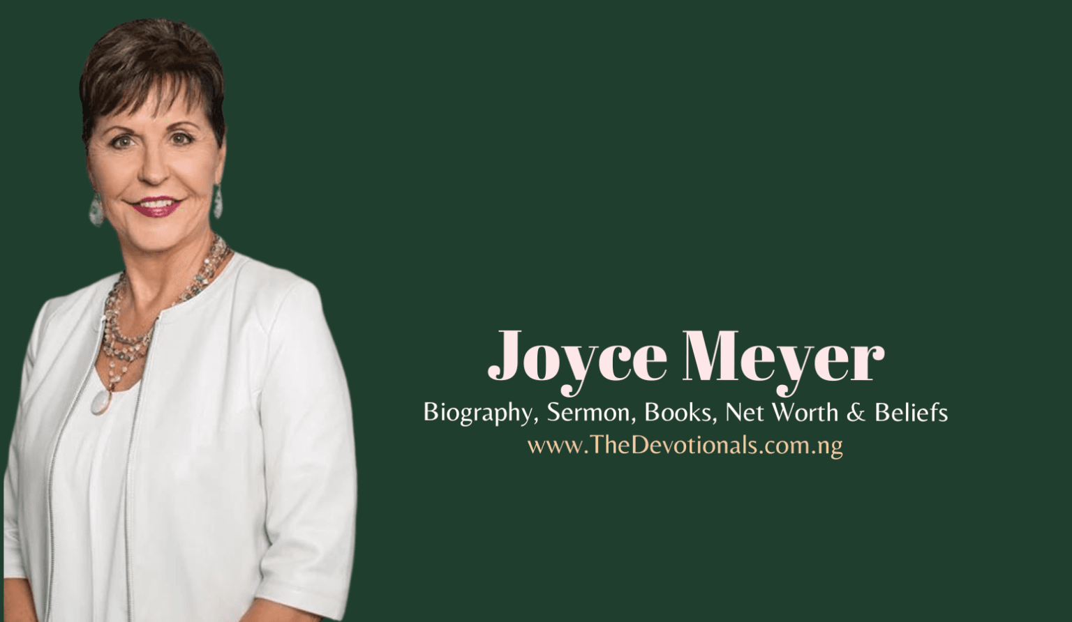 JOYCE MEYER DAILY DEVOTIONAL - JOYCE MEYER'S DEVOTIONAL